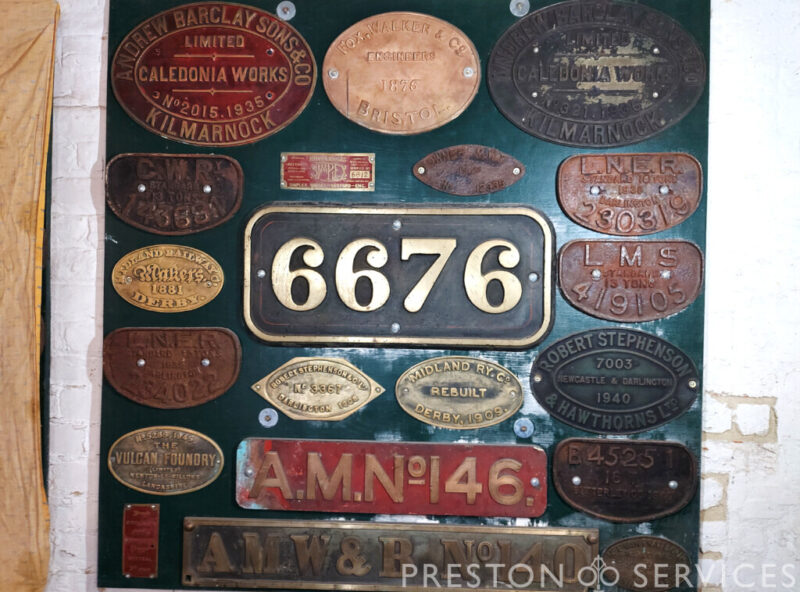 Original Steam Engine Name Plates (Various) - PRESTON SERVICES